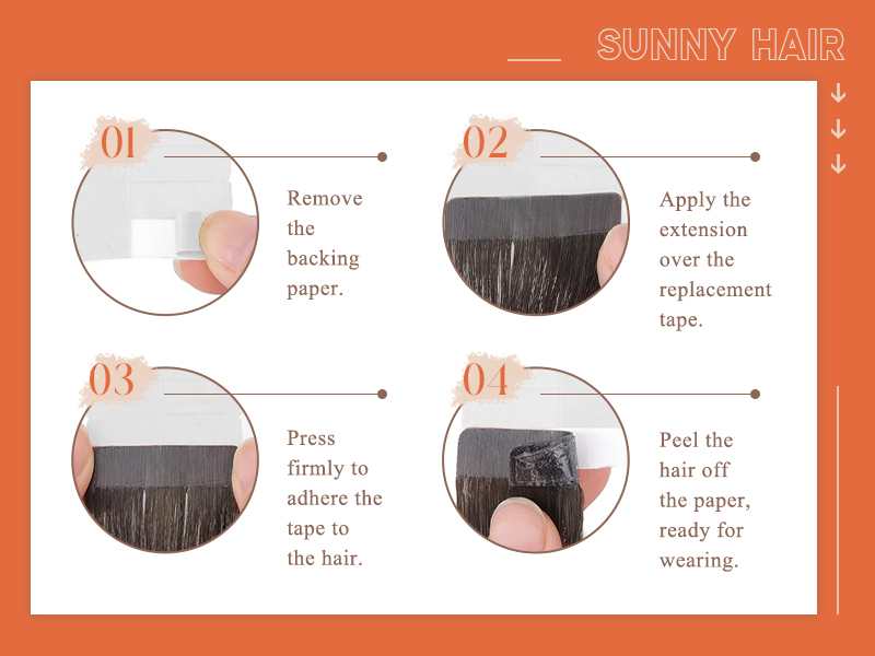 Guide to Quickly Replace Tape in Extensions - Sunny Hair